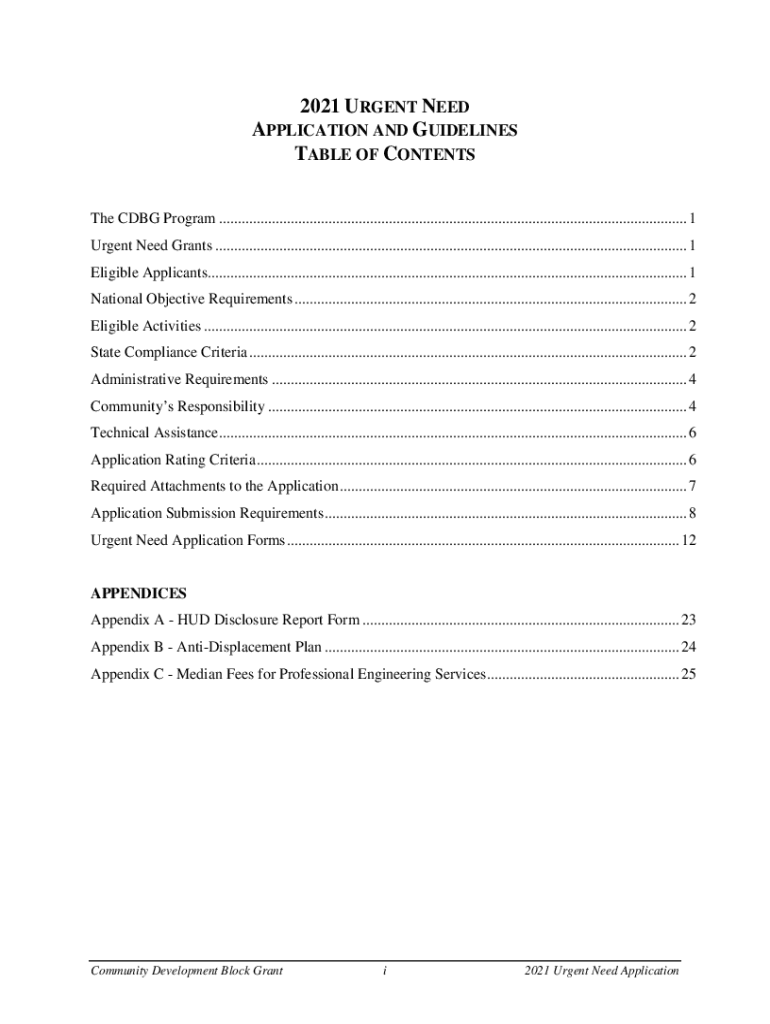 Fillable Online CDBG Guide to National Objective and Eligible ...