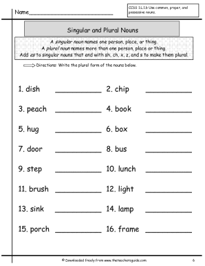 Fillable Online Free plural possessive noun worksheets Fax Email Print ...