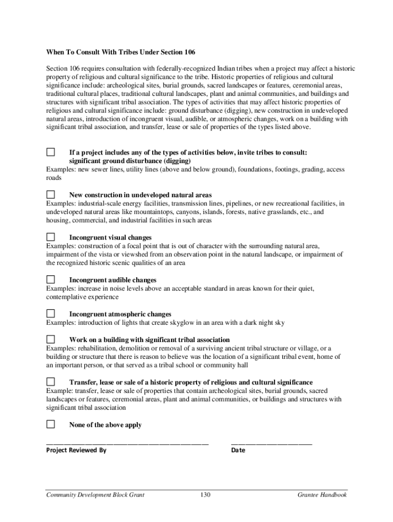 Fillable Online Consultation With Indian Tribes in the Section 106 ...