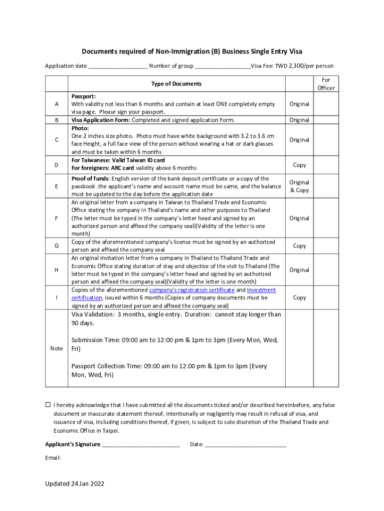 Fillable Online non-immigration-business-single-entry-visa- ... Fax Email Print - pdfFiller