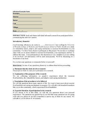 Fillable Online Sample Informed Consent for Online Interview Research Fax Email Print - pdfFiller