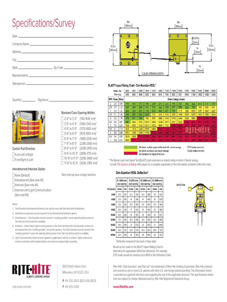Fillable Online Rite-Hite - Loading Dock Safety Barriers - Dok-Guardian ...
