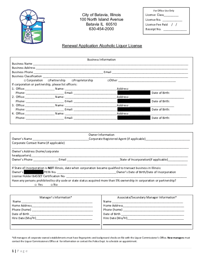 Fillable Online Class F Application for Liquor License Fax Email Print - pdfFiller