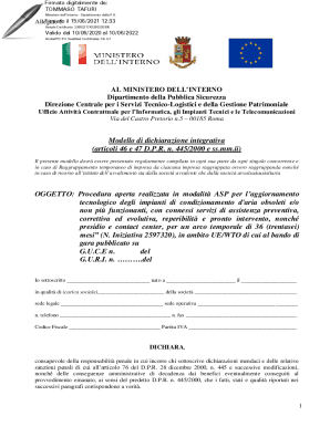 Compilabile Online Modello di dichiarazione integrativa (articoli 46 e ...