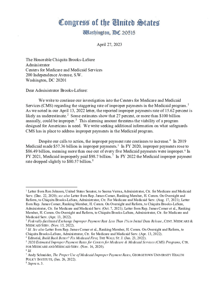 Fillable Online oversight house Letter to CMS from Rare Disease Patient ...
