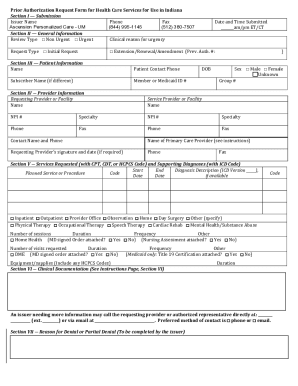 Fillable Online indiana-prior-authorization-request-form- ... Fax Email ...