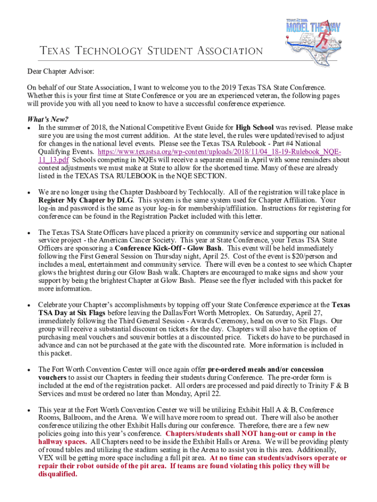 Fillable Online tsa student and parent information sheet Fax Email ...