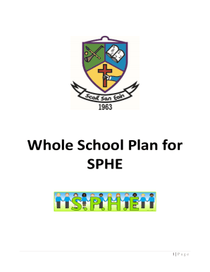 Fillable Online Social, Personal and Health Education (S.P.H.E.) Plean ...