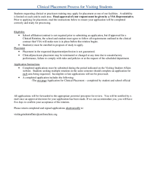 Fillable Online Nurse Practitioner Clinical Placement Guidelines for ...