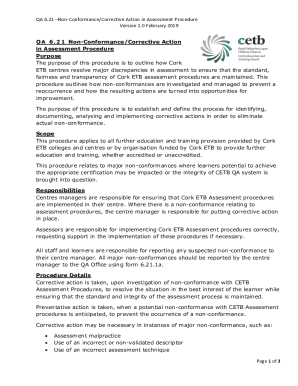 Fillable Online Procedure for Incidents Investigation, Non-Conformity ...