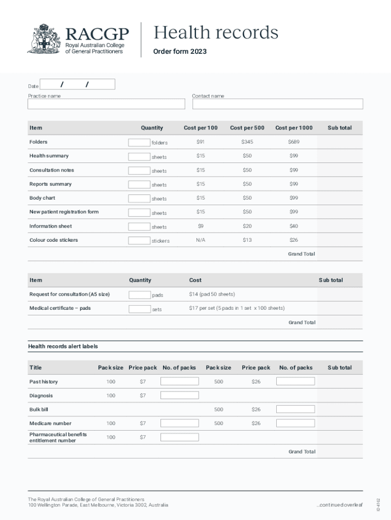 Fillable Online Health records Fax Email Print - pdfFiller