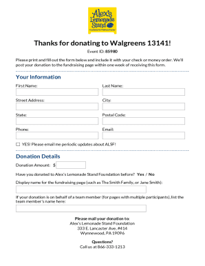 Fillable Online Relay For Life Donation Form - Fill Online, Printable ...