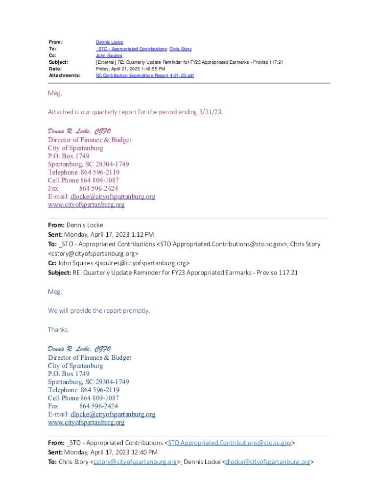 Fillable Online treasurer sc Dennis R. Locke, CGFO Dennis R. Locke ...