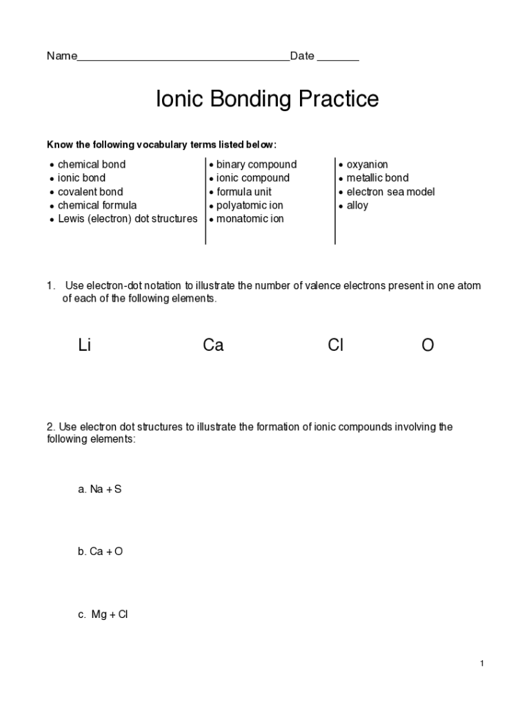 Fillable Online Bonding answer keys and extra notes.pdf Fax Email Print ...