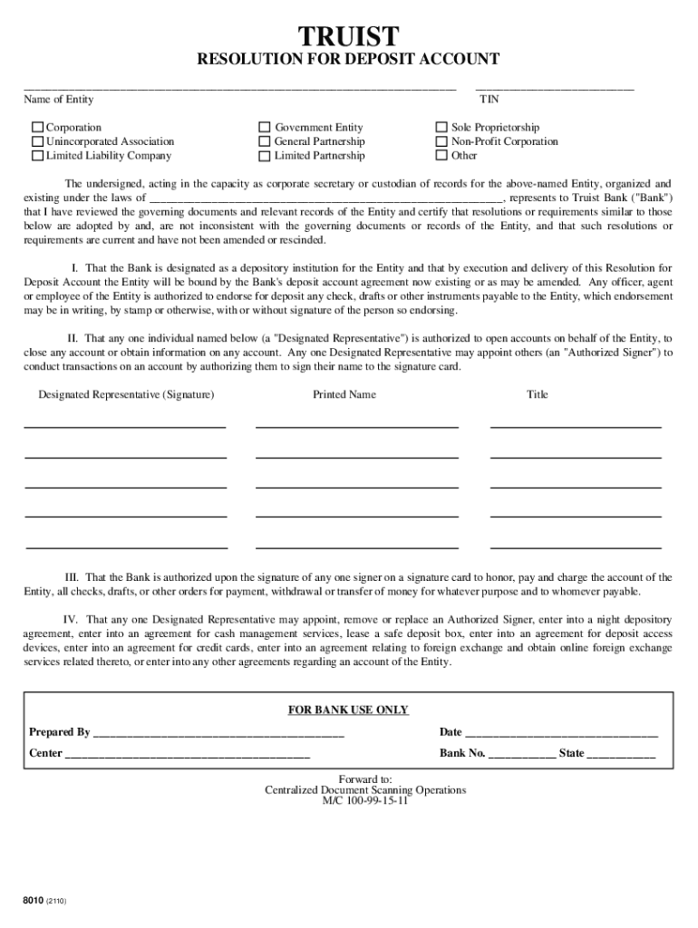 Fillable Online Resolution and Authorization for Letters of Credit and ...