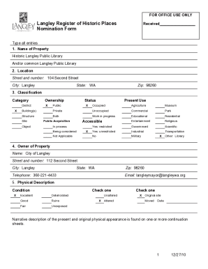 Fillable Online Langley Library added to city's list of historic buildings Fax Email Print ...