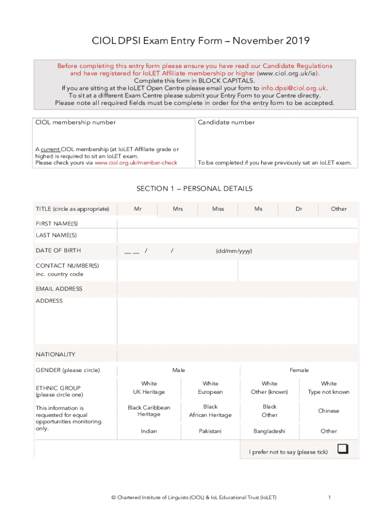 Fillable Online Diploma in Public Service Interpreting (DPSI): Legal ...