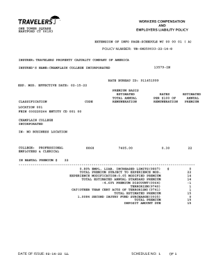 Fillable Online WC 00 00 00 C - Workers' Compensation and Employers ...