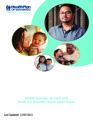 Fillable Online HPSM Member ID Card and Medi-Cal Benefits Quick-Start ...