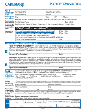 Fillable Online Pharmacy Services Drug Claim Form Fax Email Print ...