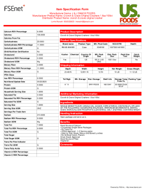 Fillable Online Item Specification Form Fax Email Print - pdfFiller