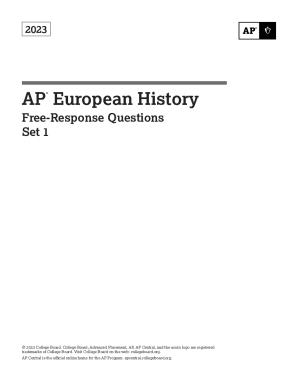 Fillable Online AP European History Exam - AP Central - College Board ...