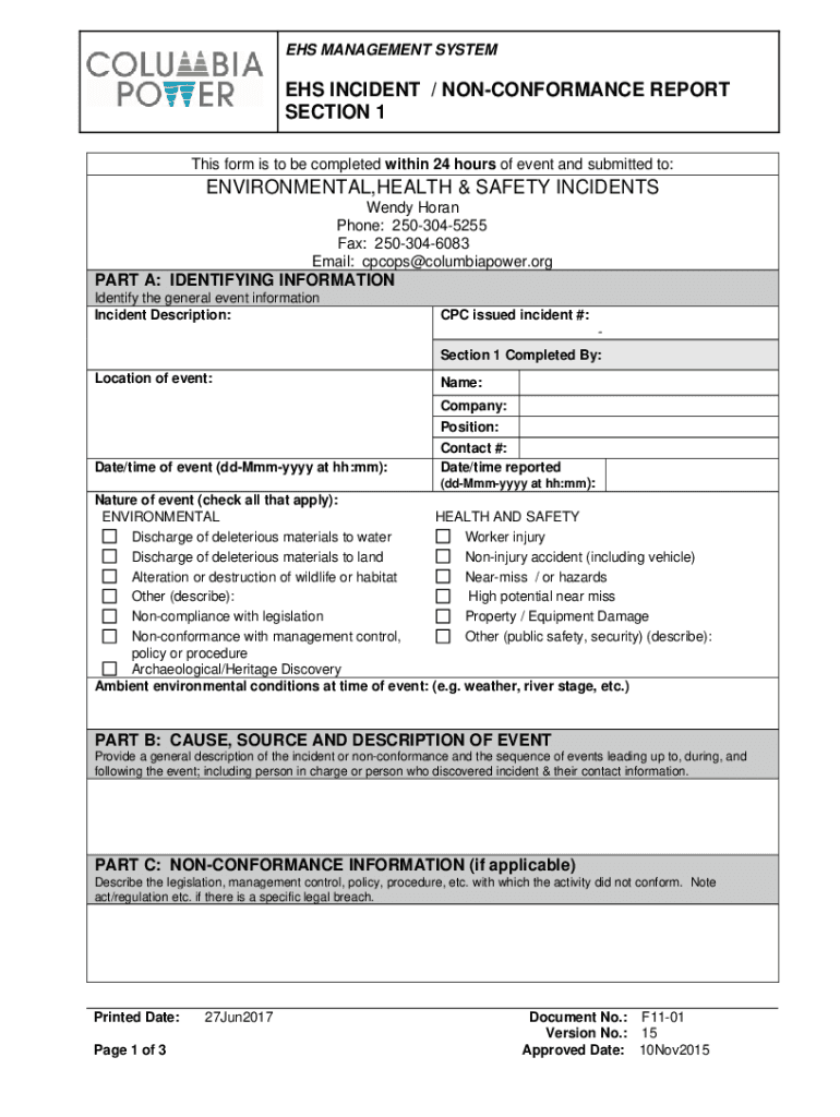 Fillable Online Everything You Need to Know About EHS Incident ...