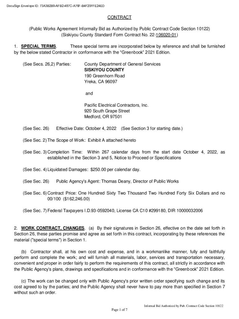 Fillable Online (Siskiyou County Standard Form Contract No Fax Email Print - pdfFiller