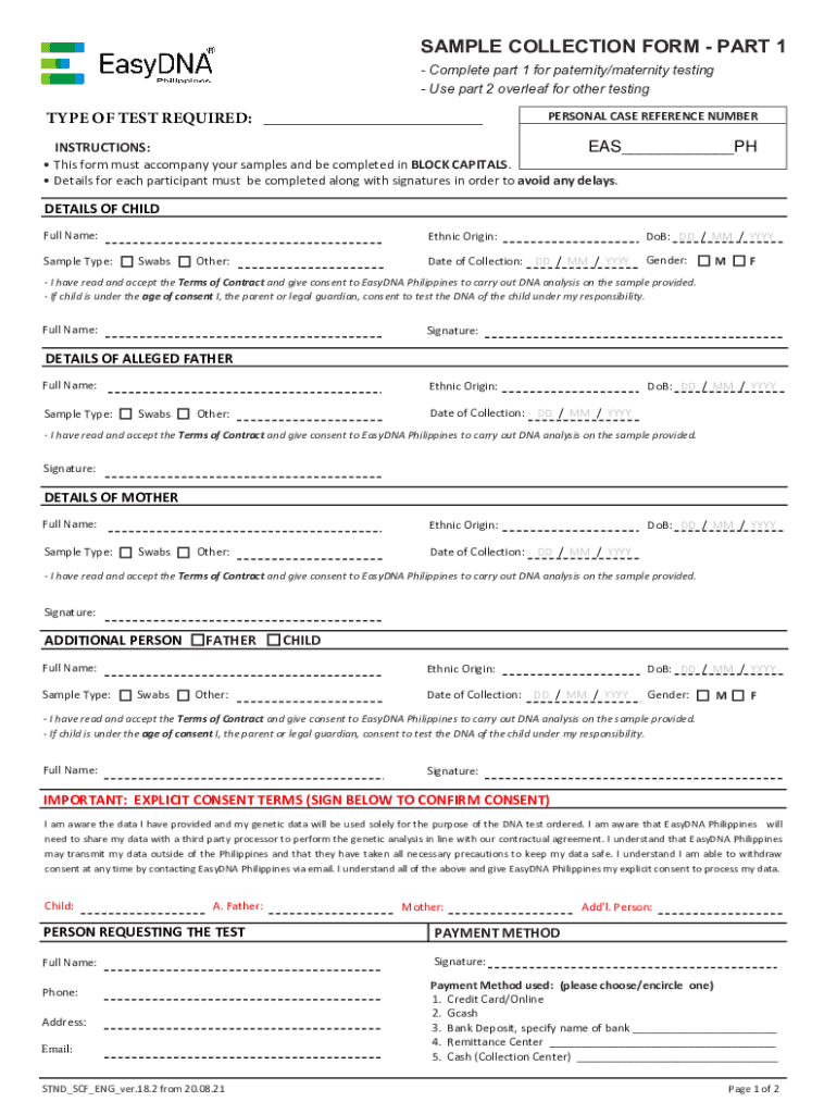 Fillable Online How Do I Collect DNA Samples for a Paternity Test? Fax ...