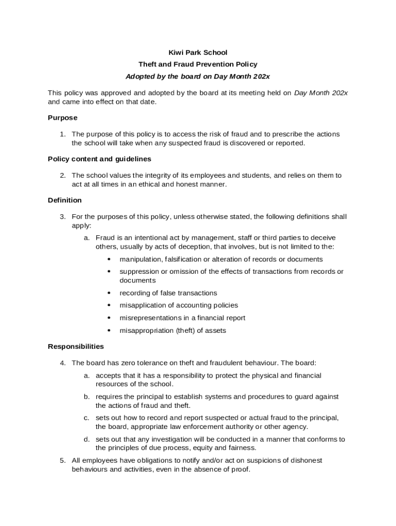 The District's Policy Manual, developed with Erie 1 BOCES Policy ... Doc Template | pdfFiller