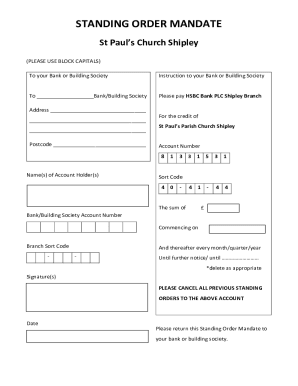 Fillable Online St Lawrence Church. Standing Order Form - cloudfront ...
