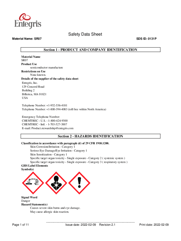 Fillable Online The Safety Data Sheet (SDS) FAQ: Content Fax Email ...