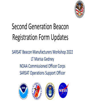 Fillable Online Second Generation Beacon Registration Form Updates Fax ...