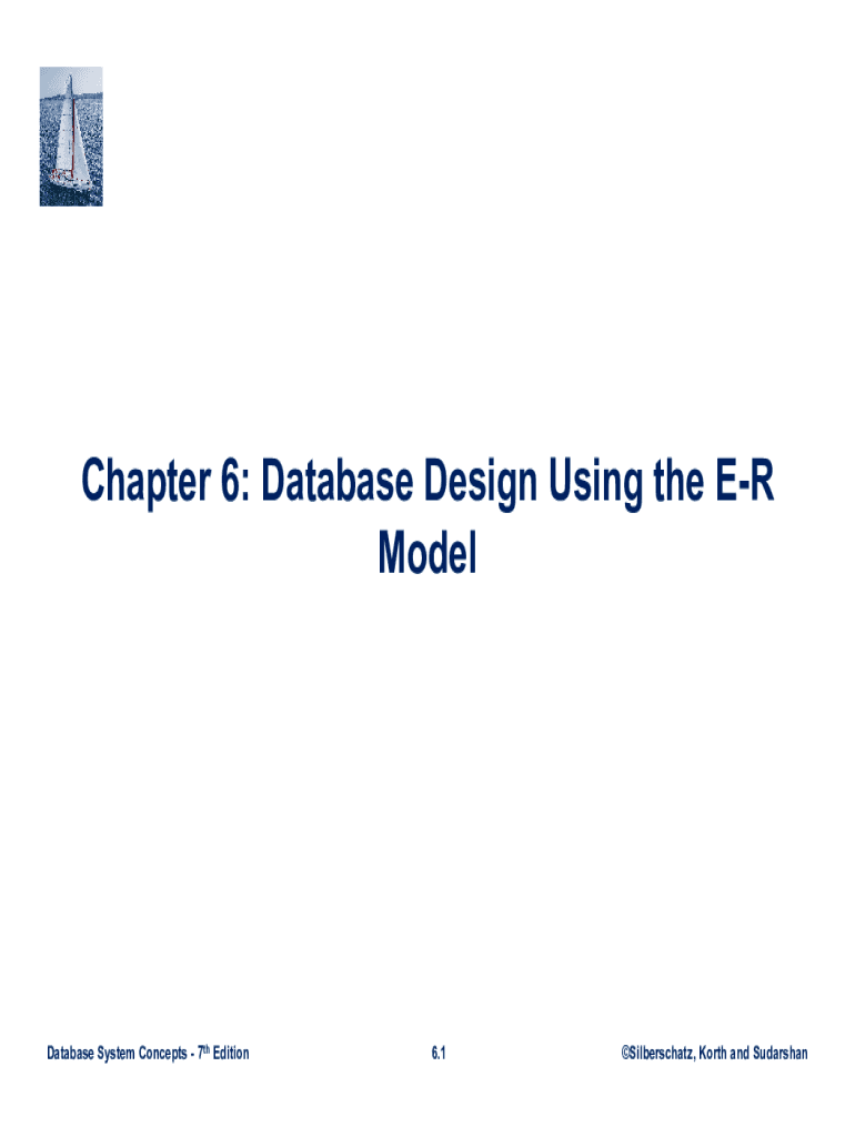 Fillable Online Chapter 6: Database Design Using the E-R Model Fax Email Print - pdfFiller