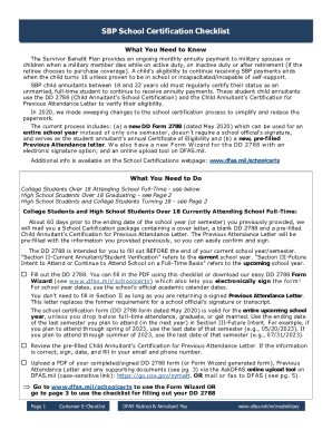 Fillable Online SBP School Certification Checklist - What You Need to ...