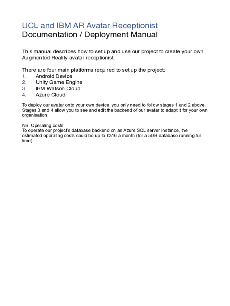 Fillable Online How to create your own augmented reality avatar using ...