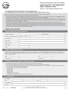 Fillable Online Tele-Application Data Collection Form Fax Email Print ...