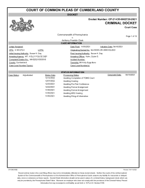 Fillable Online Court Admin - Case Schedules Fax Email Print - pdfFiller