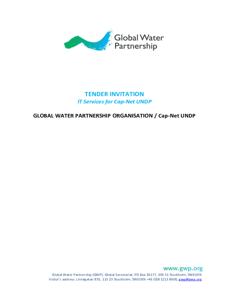 Fillable Online TENDER INVITATION Fax Email Print - pdfFiller