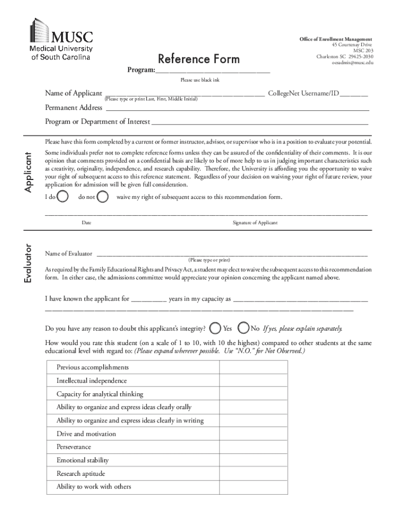 Fillable Online CHP/Nursing Reference Form Fax Email Print - pdfFiller