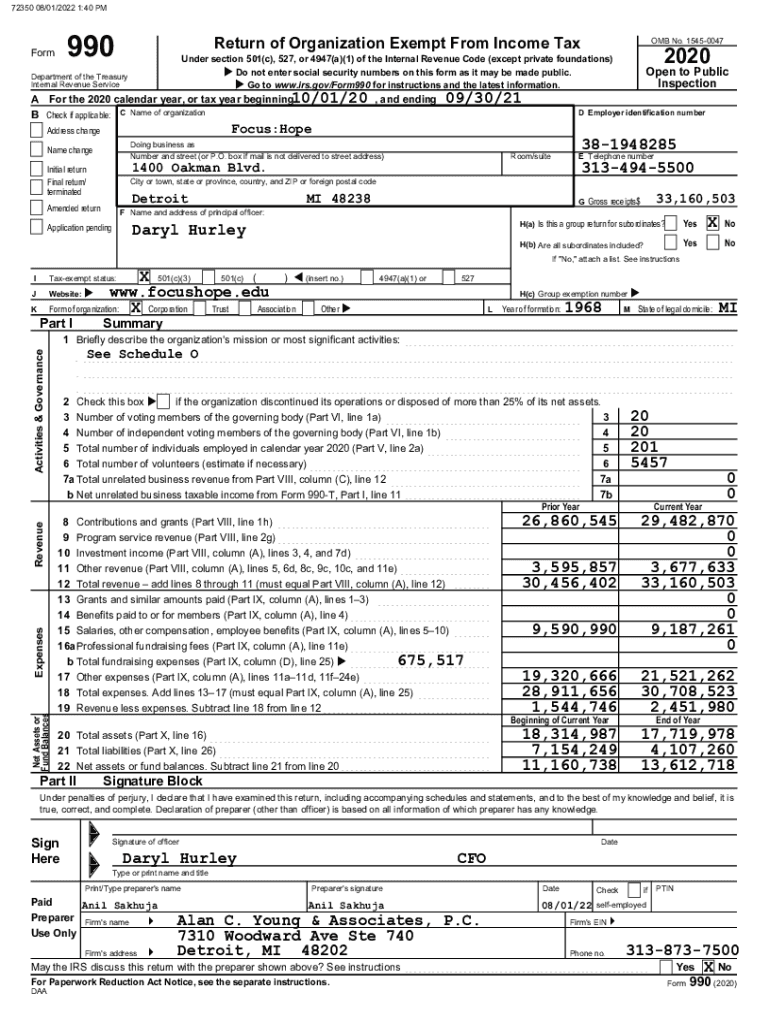 Fillable Online A For the 2020 calendar year, or tax year beginning10 ...