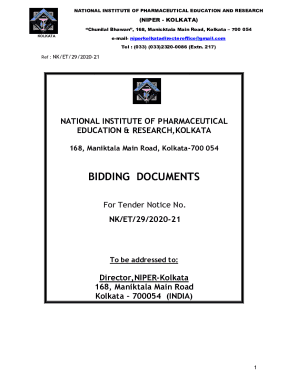 Fillable Online BIDDING DOCUMENTS BIDDING ... Fax Email Print - pdfFiller