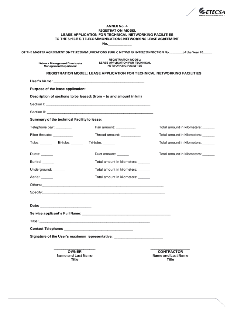 Fillable Online ANNEX No. 4 REGISTRATION MODEL TO THE SPECIFIC ... Fax Email Print - pdfFiller