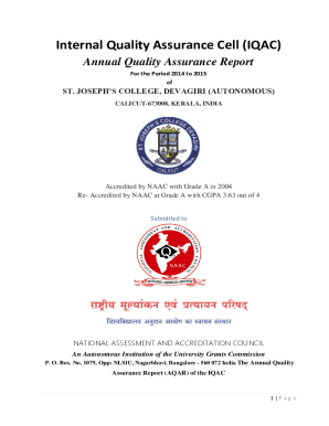 Fillable Online internal quality assurance cell (iqac) Fax Email Print ...