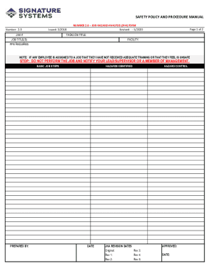 Fillable Online JHA FORM.xlsx Fax Email Print - pdfFiller