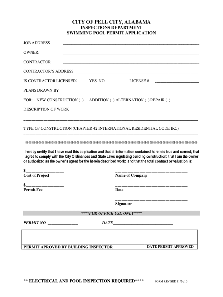 Fillable Online Inspections and Building Permits Fax Email Print ...