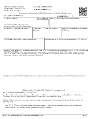 Fillable Online Ct Conservatorship Forms - Fill Out and Sign Printable ...