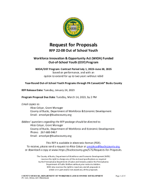 Fillable Online Request for Proposals - RFP 22-08 Out of School Youth ...