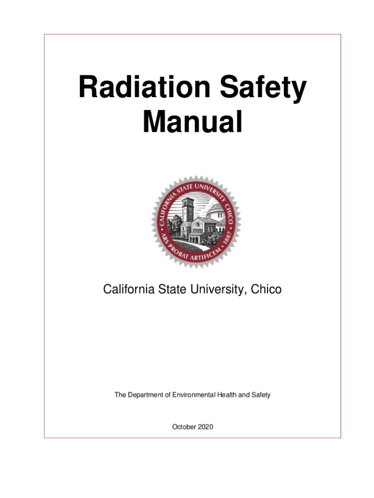 Fillable Online Radiation Safety Manual - Chico State Fax Email Print ...