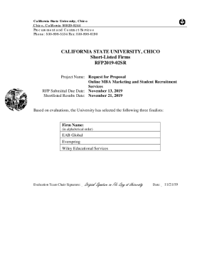 Fillable Online California State University, Chico REQUEST FOR ... Fax Email Print - pdfFiller
